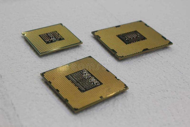 Intel Processor Cpu Close-up for Computer Stock Photo - Image of ...