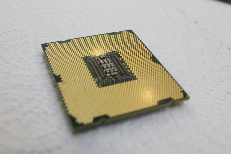 Intel Processor Cpu Close-up for Computer Stock Image - Image of 775pin ...