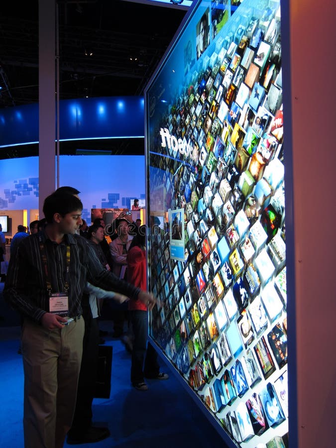 Intel Touchscreen Display at CES 2010 Editorial Photography - Image of ...