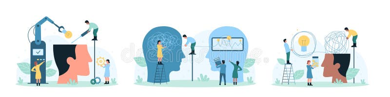 Intellectual Creative Idea Development, Analytics Set, Tiny People ...