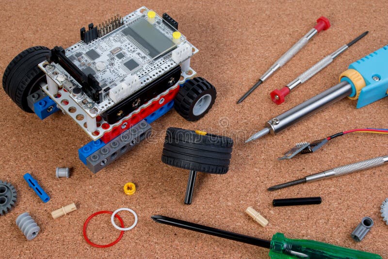 Intellectual Development DIY Robot Toy Assembly Kit. Stock Photo ... Intellectual Development DIY Robot Toy Assembly Kit. Stock Photo ...