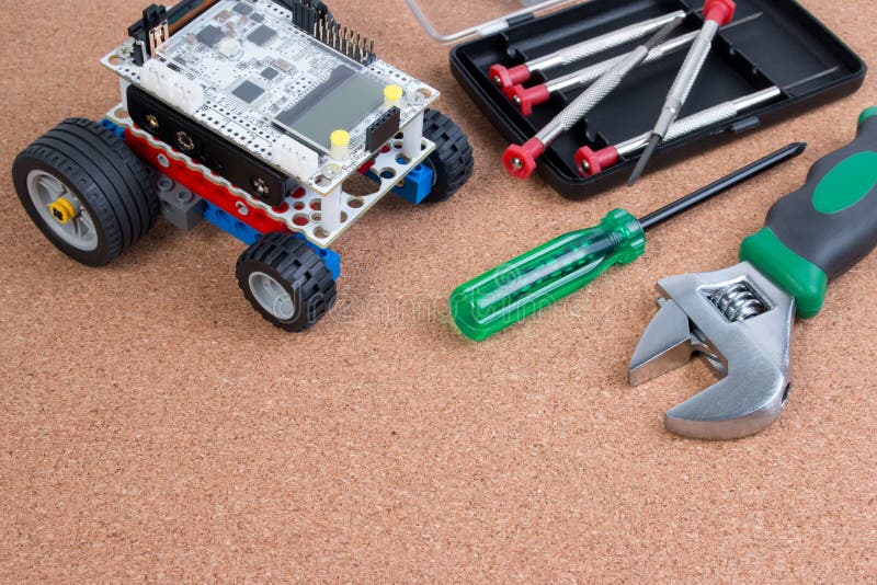 Intellectual Development DIY Robot Toy Assembly Kit. Stock Photo ... Intellectual Development DIY Robot Toy Assembly Kit. Stock Photo ...