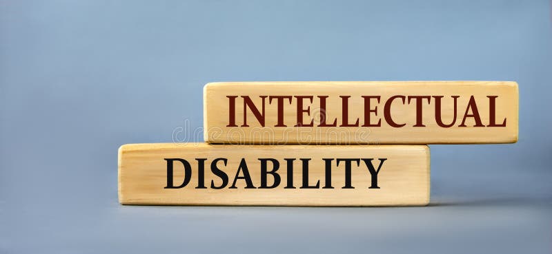 INTELLECTUAL DISABILITY - Words on Wooden Blocks on Blue Background ...