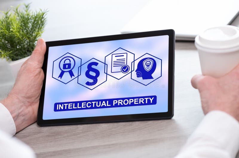 Intellectual Property Concept on a Tablet Stock Image - Image of ...
