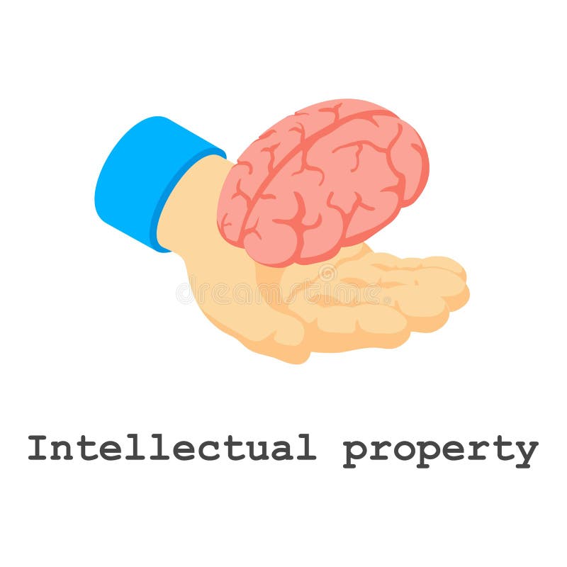 Intellectual Property Icon, Isometric Style Stock Vector - Illustration ...