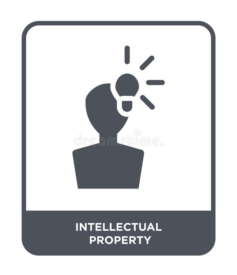 Intellectual Property Icon in Trendy Design Style. Intellectual ... Intellectual Property Icon in Trendy Design Style. Intellectual ...