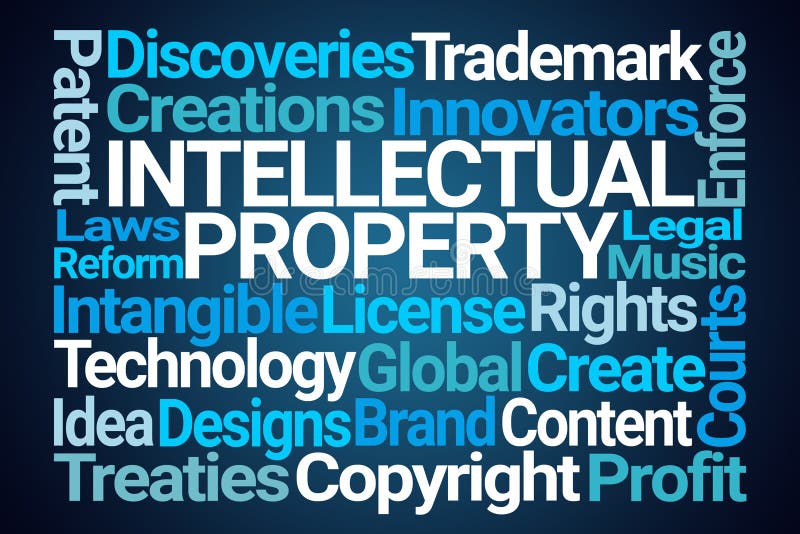 Intellectual Property Word Cloud Stock Illustration - Illustration of ...