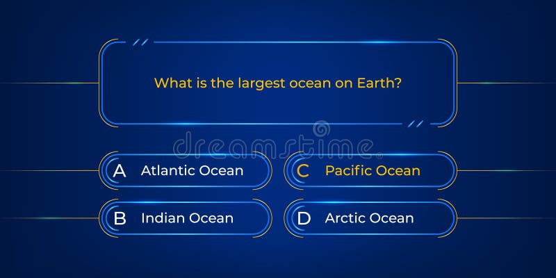 Intellectual Quiz Game Answer Options Menu Frames Stock Vector ...