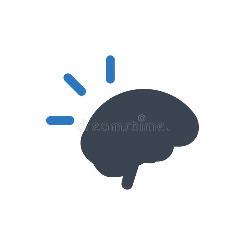Intellectual thinking icon stock vector. Illustration of creativity ...