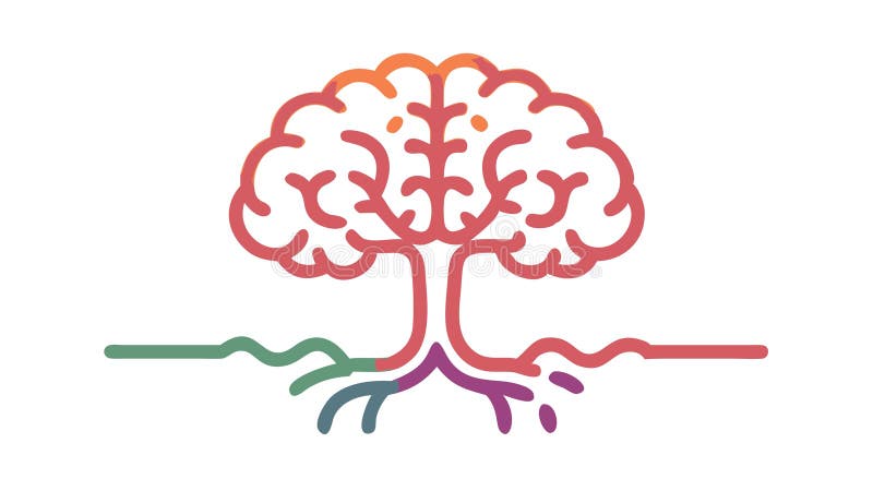 Intellectual Tree Icon: Mind Knowledge Growth Vector Design Generative ...