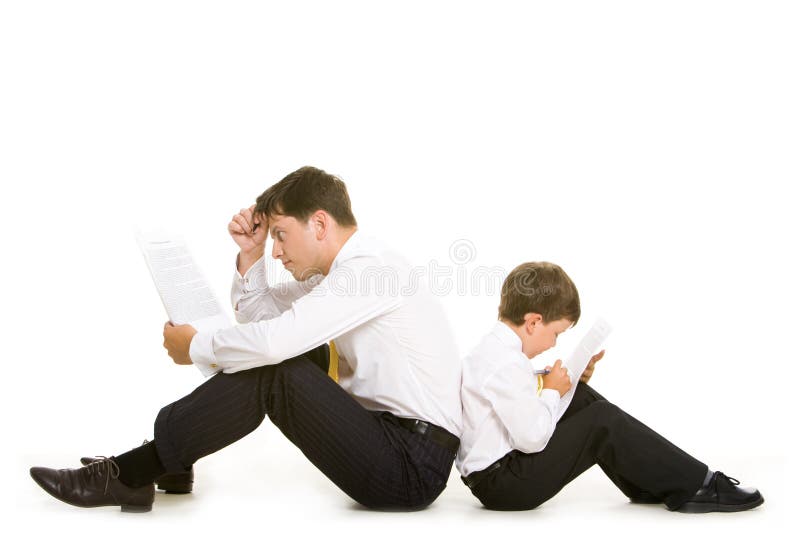 Intellectual work stock photo. Image of parenting, holding - 8849172