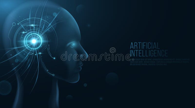 . Intelligence Artificielle. . . Illustration de Vecteur - Illustration ...