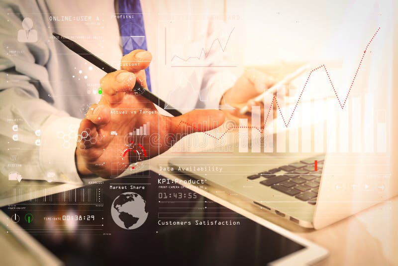 Medical Technology Concept. Doctor Hand Working with Modern Digital ...