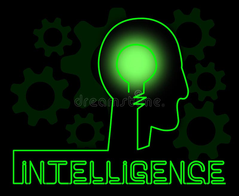 Intelligence Brain Represents Intellectual Capacity and Acumen Stock ...