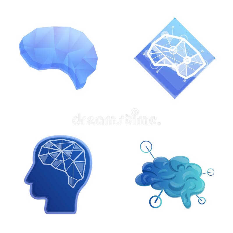 Intelligence Concept Icons Set Cartoon Vector. Symbolic Circuitry in ...