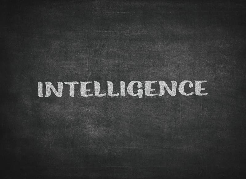 Intelligence Concept Word on a Blackboard Background Stock Photo ...