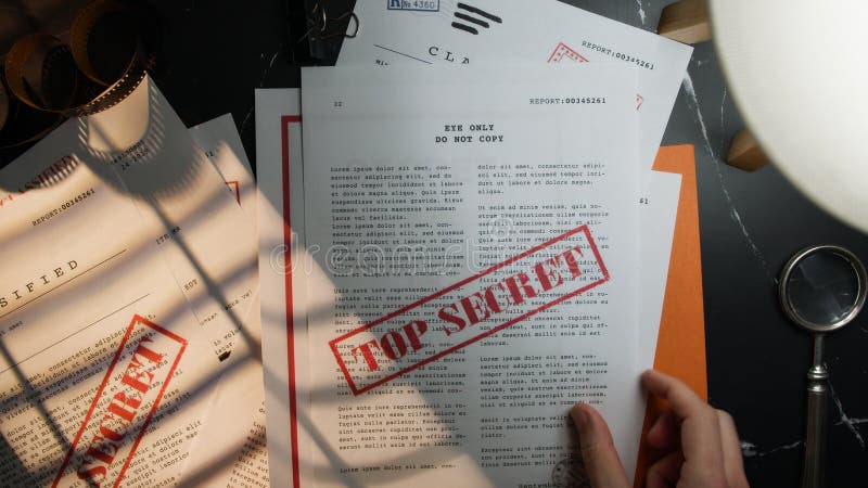 Intelligence Discovers Stolen and Secret Documents Stock Photo - Image ...