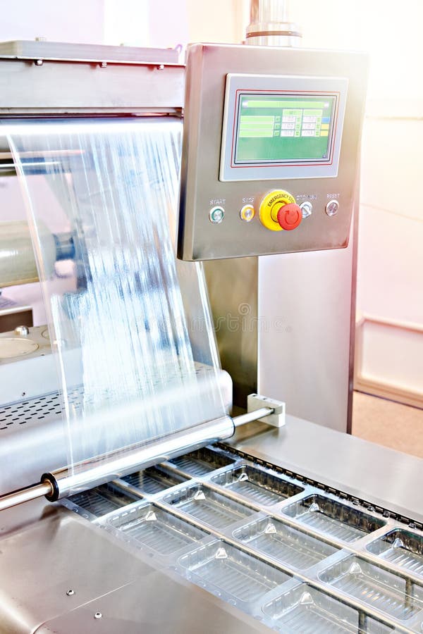 Filling and Packaging Machine Stock Image - Image of work, plastic ...