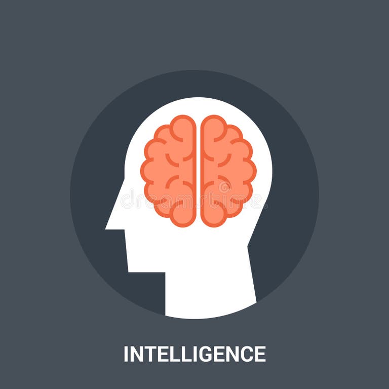 Intelligence Flat Icon Design Concept Stock Vector - Illustration of ...