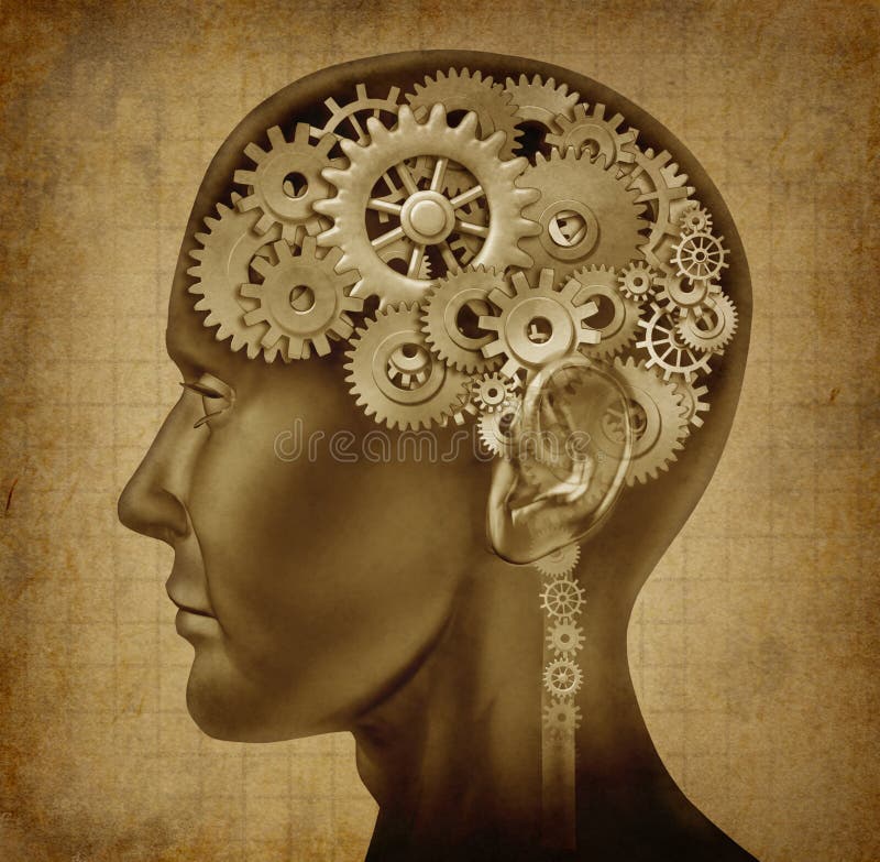 Intelligence Humaine Avec La Texture Grunge Illustration Stock ...