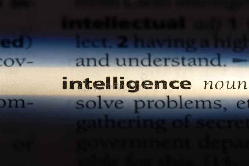 Closeup Of The Word Intelligence Stock Photo - Image of detail, paper ...