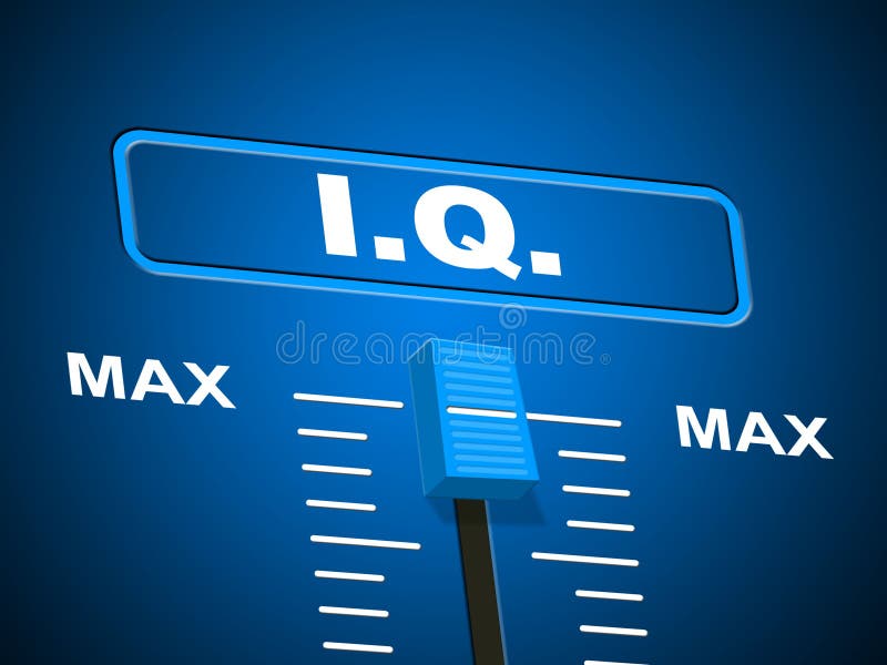 Intelligence Iq Indicates Brain Power and Acumen Stock Illustration ...