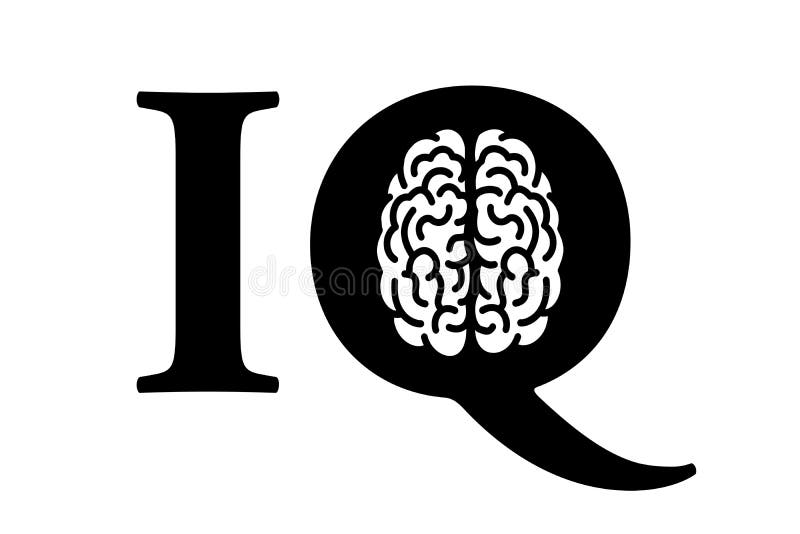 IQ Intelligence Quotient. Silhouette Human Head with IQ Vector ...