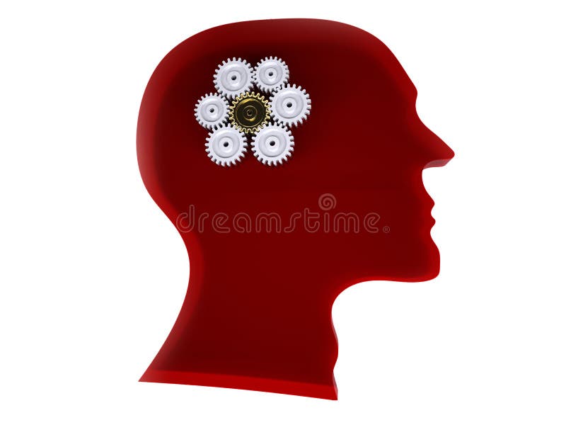 Intelligence red glass stock illustration. Illustration of physiology ...