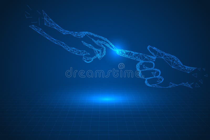Hand Technology Abstract and Innovation Science. Stock Image - Image of ...