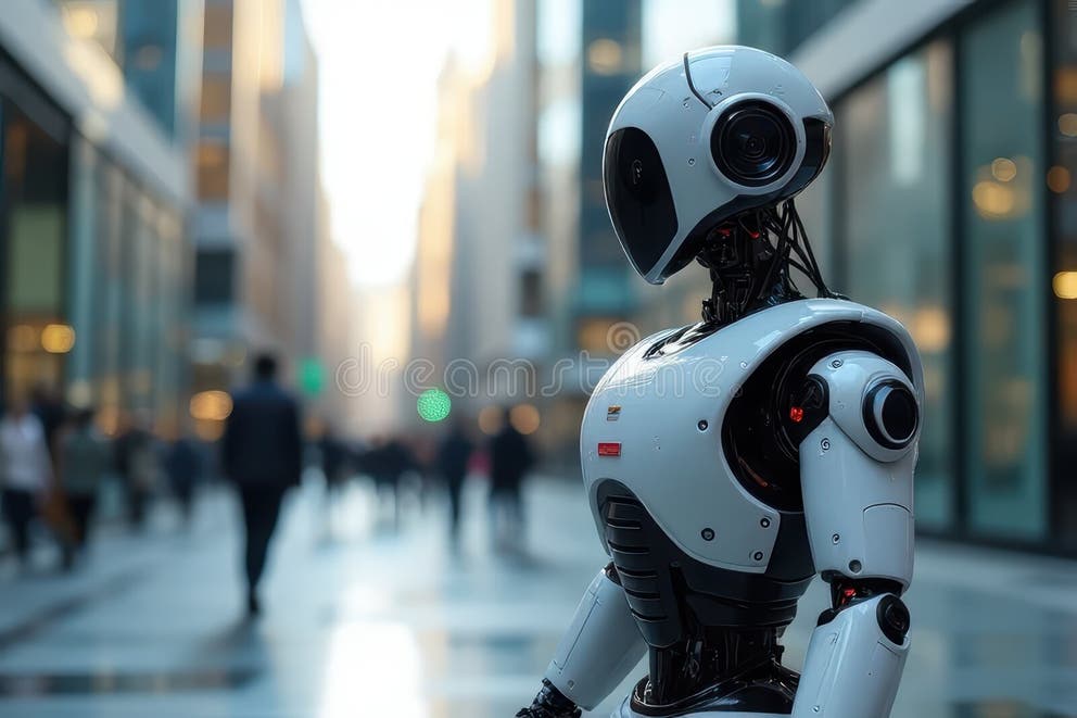 Intelligent Robotic Security System in Operation Stock Illustration ...