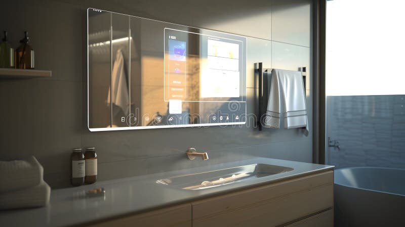 Intelligent Bathroom Mirror with Built in High Tech Smart Features ...