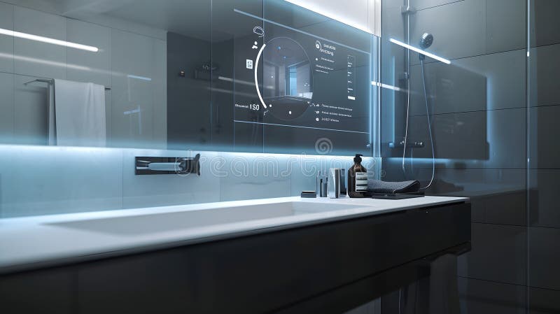 Intelligent Bathroom Mirror with Built in High Tech Smart Features ...