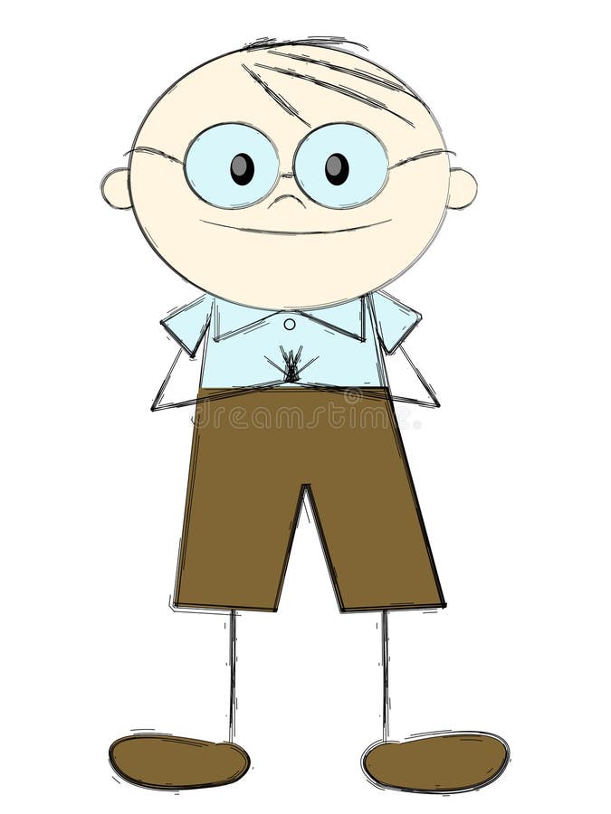 Intelligent boy stock vector. Illustration of smiling - 19836515