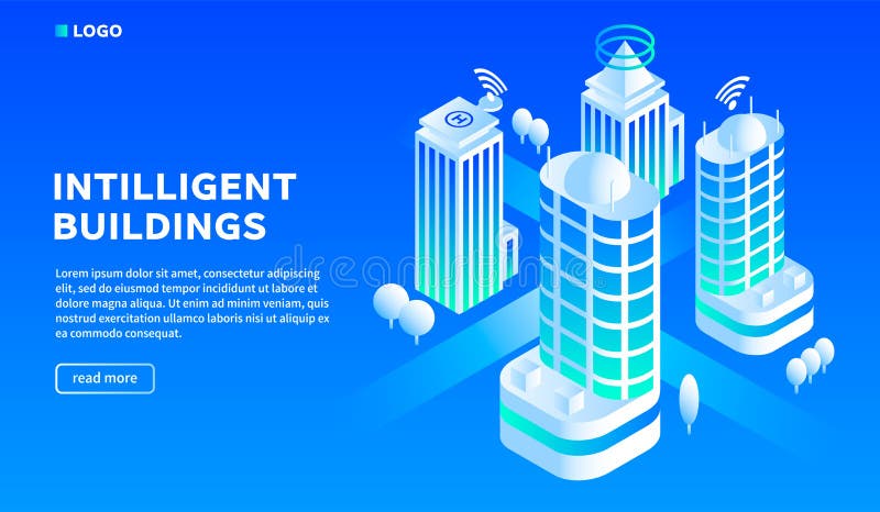 Intelligent Building Icon Set, Outline Style Stock Vector ...