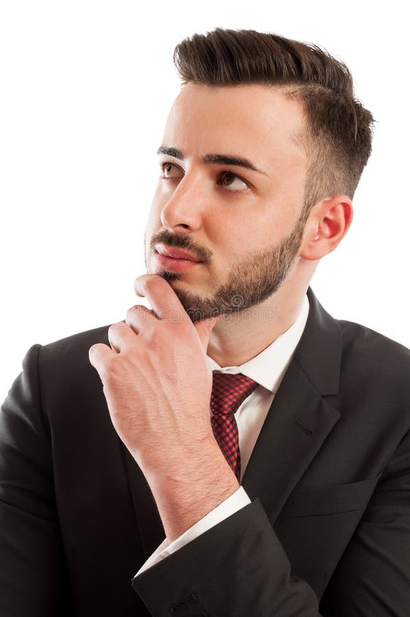 Intelligent Business Man Thinking Stock Image - Image: 50290833 Intelligent Business Man Thinking Stock Image - Image: 50290833
