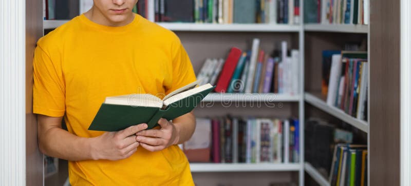Intelligent Student Checking on Information in Handbook Stock Image ...