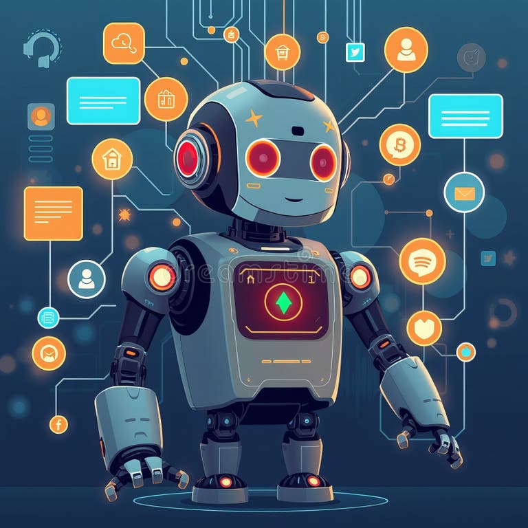 Intelligent Chatbot System Software Robot Application Conversation Generative Chatgpt Generative ...