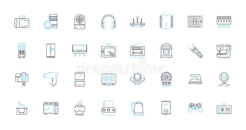 Intelligent Dwelling Linear Icons Set. Automation, Technology, Comfort ...