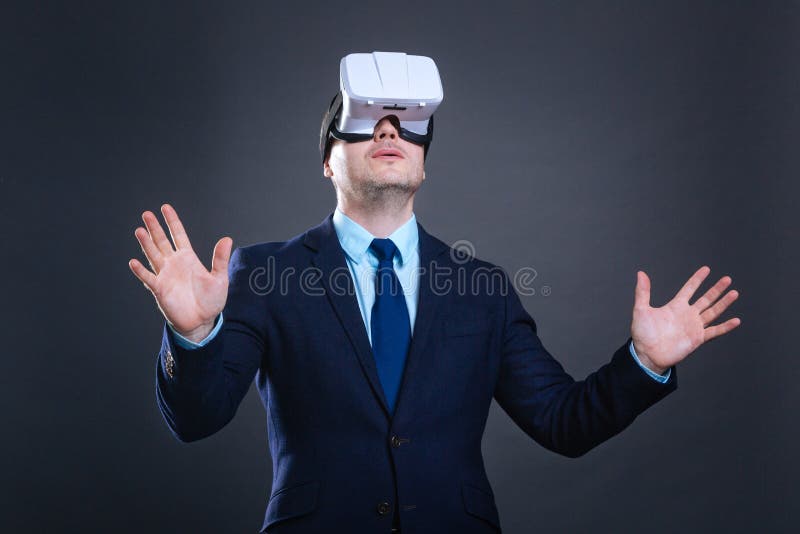 Intelligent Handsome Man Testing Modern Technology Stock Image - Image ...