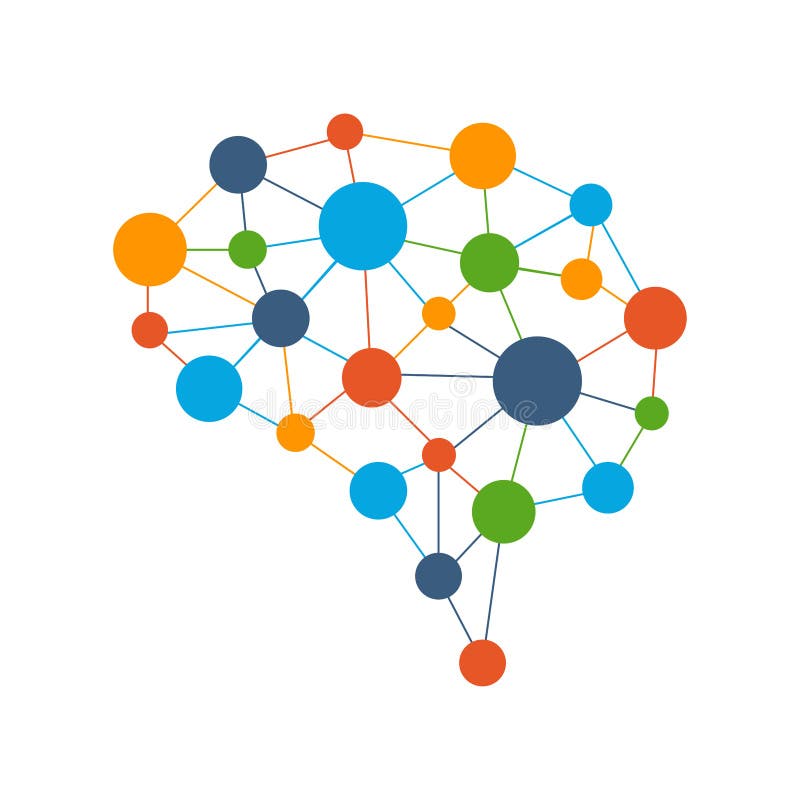 Intelligent Idea of the Digital Brain on a White Background. Vector ...