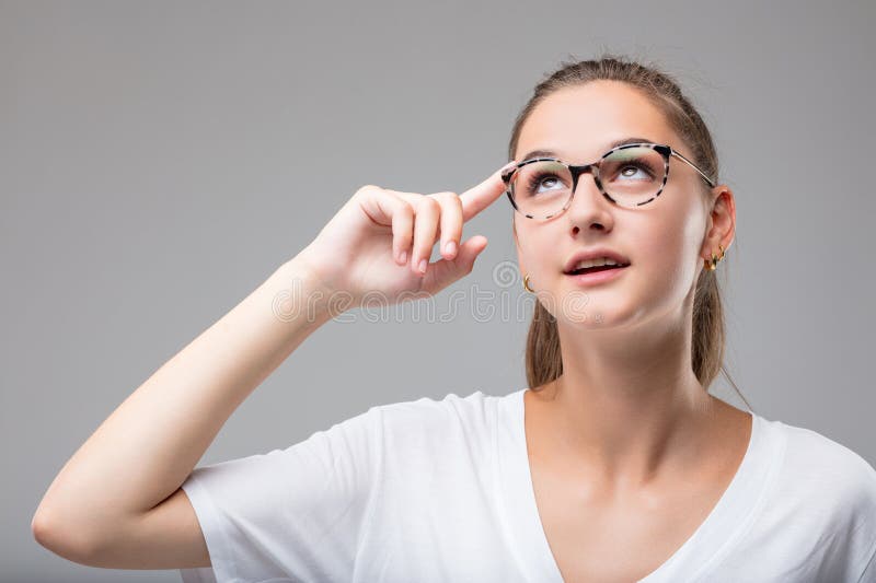 Eureka Moment Visible on Woman S Face Stock Image - Image of intensely ...