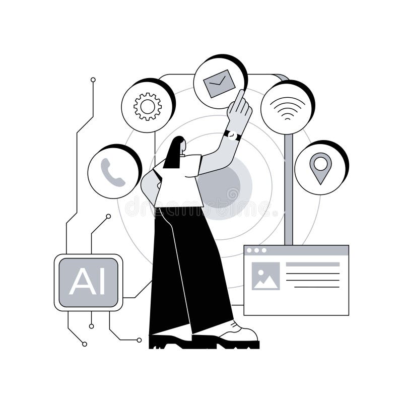Intelligent Interface Abstract Concept Vector Illustration. Stock ...