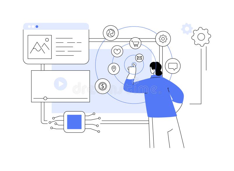 Intelligent Interface Abstract Concept Vector Illustration. Stock ...