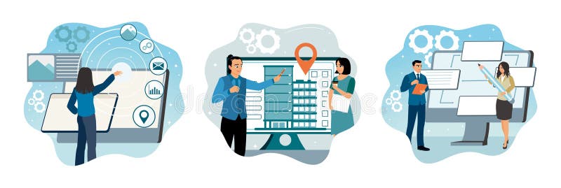 Intelligent Interface, Interactive Design Visualization, Information Architecture Stock Vector ...