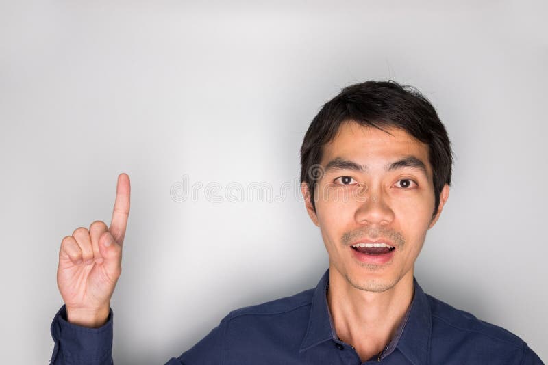 Intelligent Man Get an Idea for Solve the Problem. a Business Man Know ...