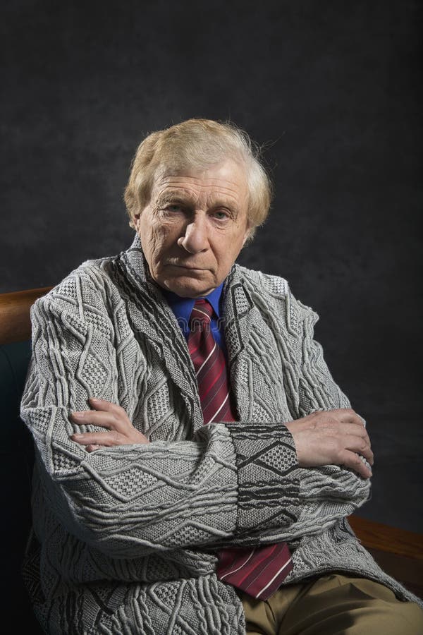 Intelligent old man stock image. Image of adult, confidence - 89896609