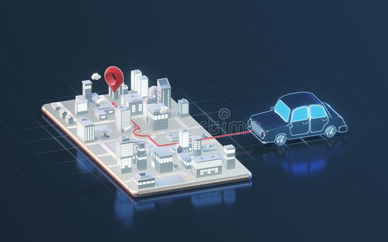 Intelligent Phone and Mobile Phone Location , 3d Rendering Stock ...