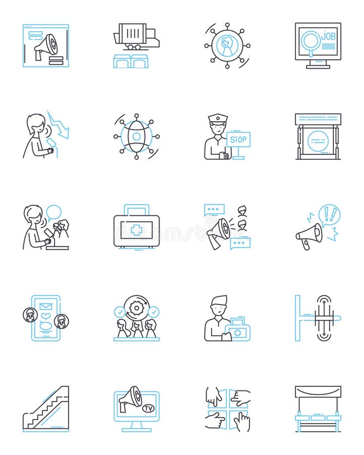 Intelligent Populace Linear Icons Set. Educated, Knowledgeable, Astute ...
