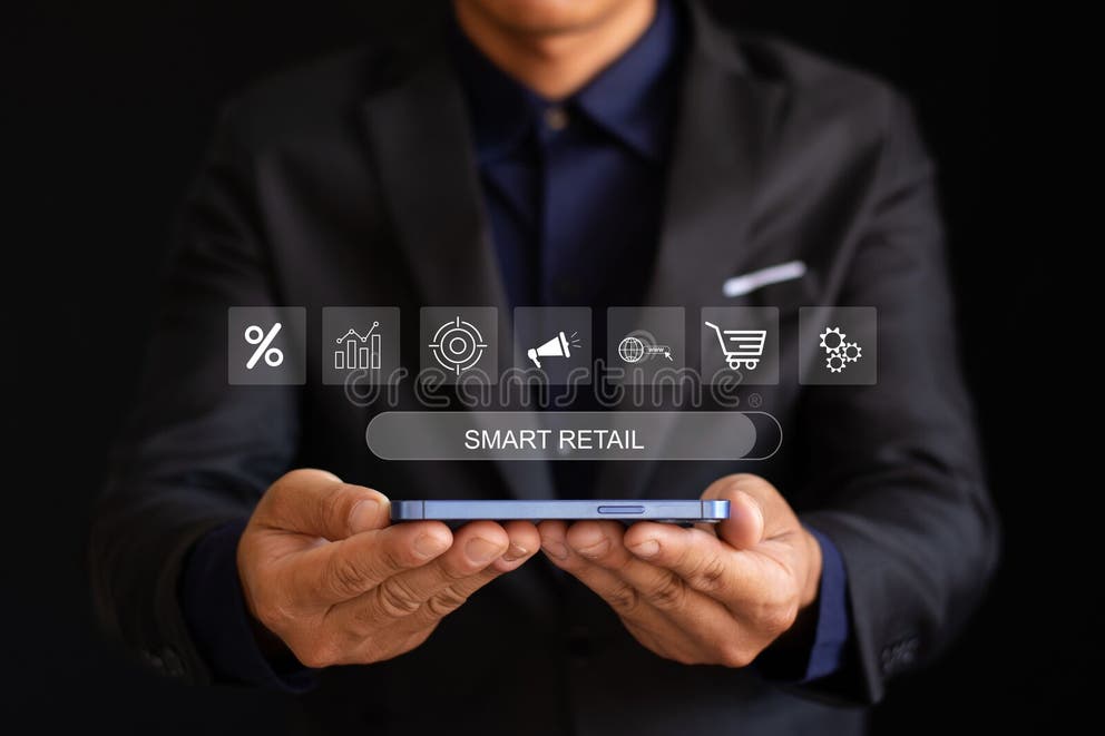 Intelligent Retail Technology Distribution Channel Concept E-commerce ...