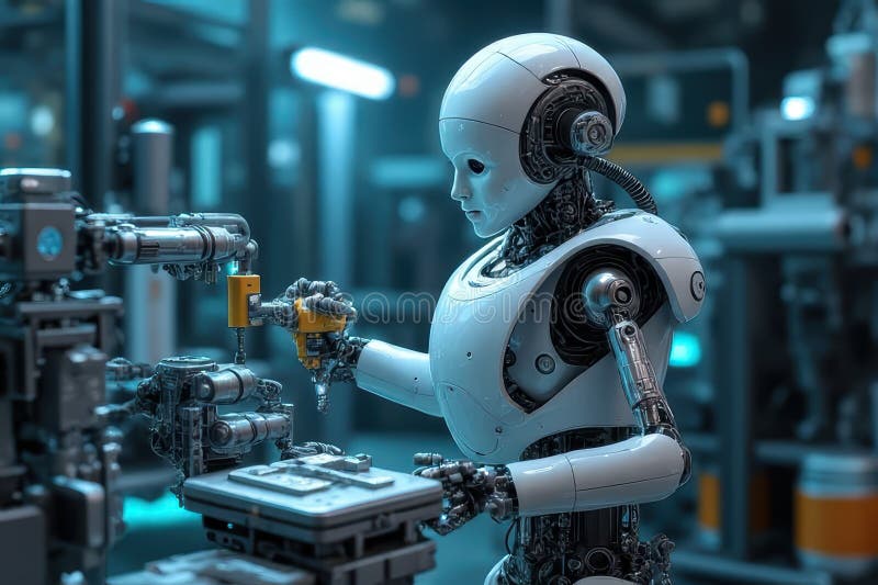 Intelligent Robotics and Cognition Stock Illustration - Illustration of ...